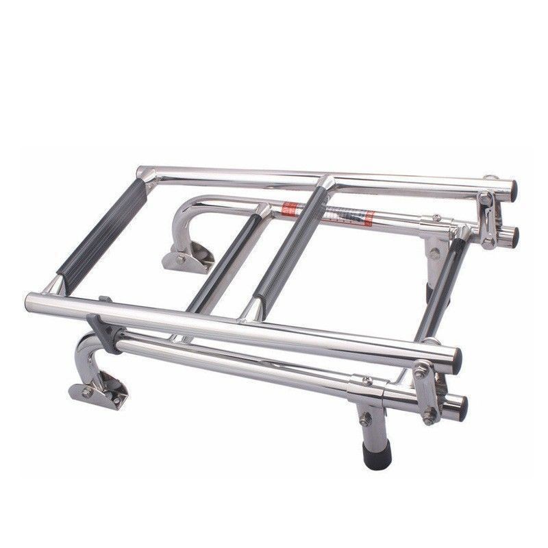2+2Folding Ladder Marine Grade Stainless Steel Launch Ladder Boat ...
