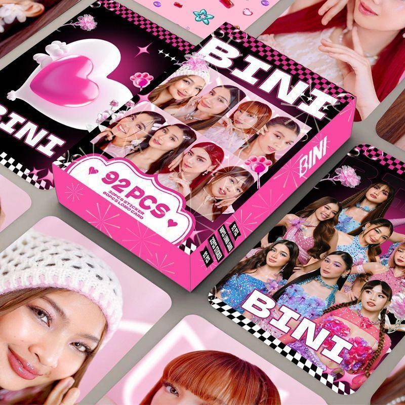 30/60/96Pcs Holographic BINI Postcards Kpop Lomo Card Laser Photocards ...