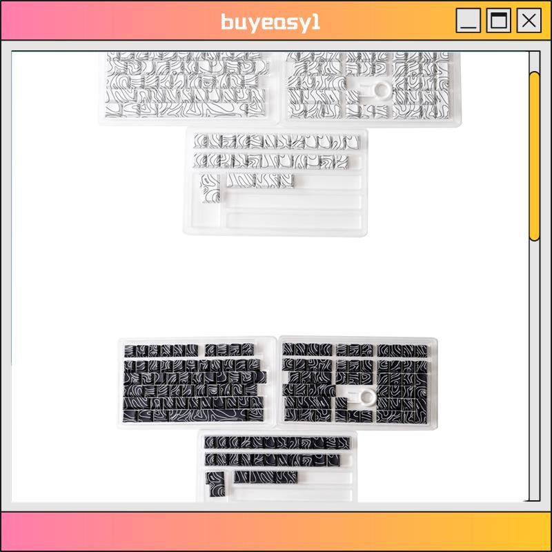 131 Keys PBT Keycaps Set Thermally Sublimated Side Engraved Transparent ...