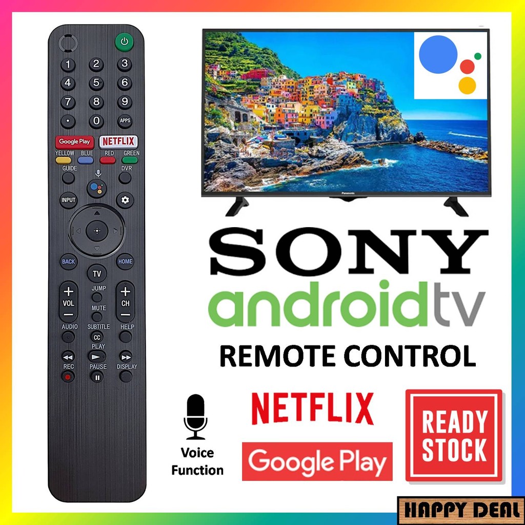 SONY ANDROID SMART TV REMOTE CONTROL REPLACEMENT GOOGLE PLAY NETFLIX (RMF-TX500U) | Shopee ...