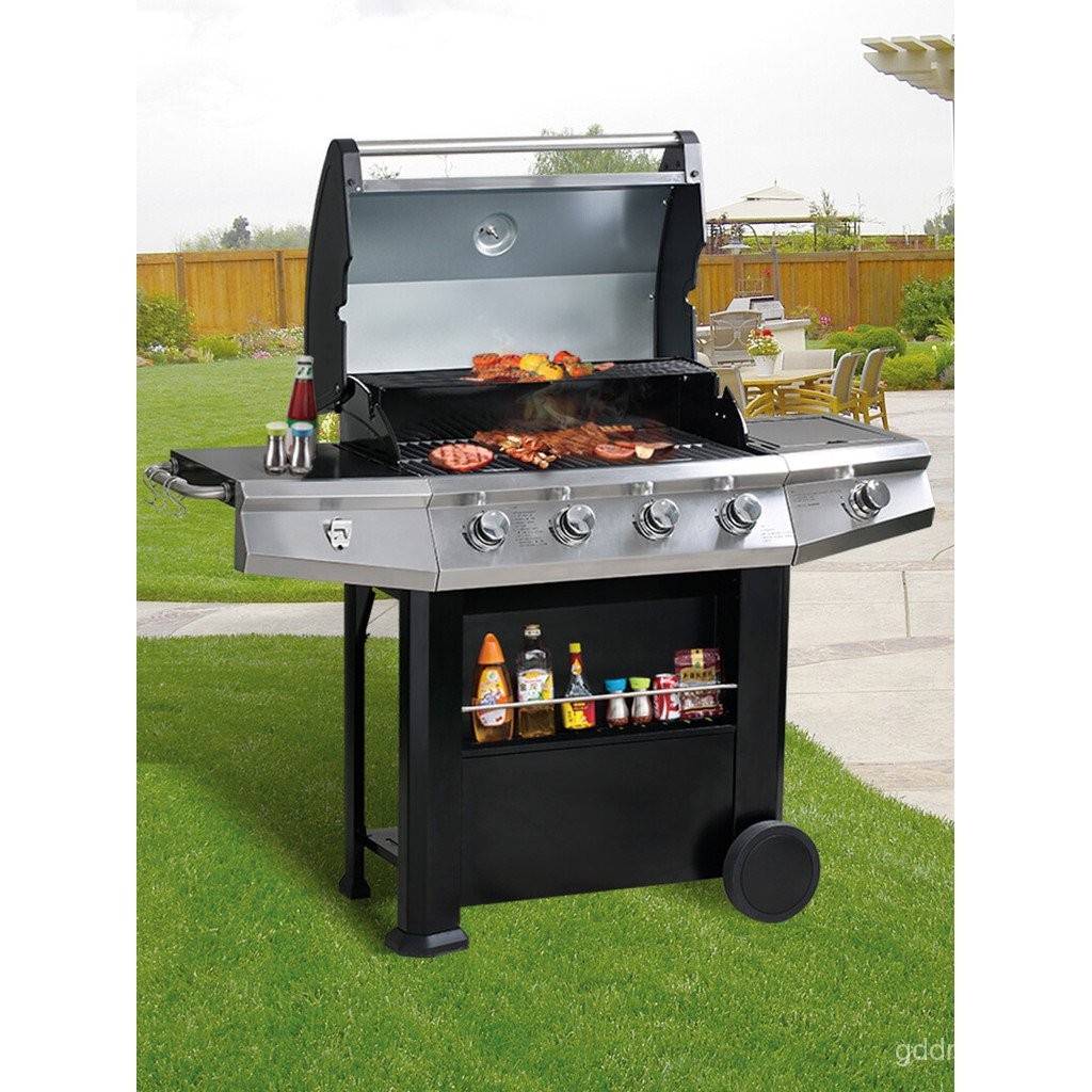 Outdoor Gas Household BBQ Grill American Professional BBQ Rack Patio ...