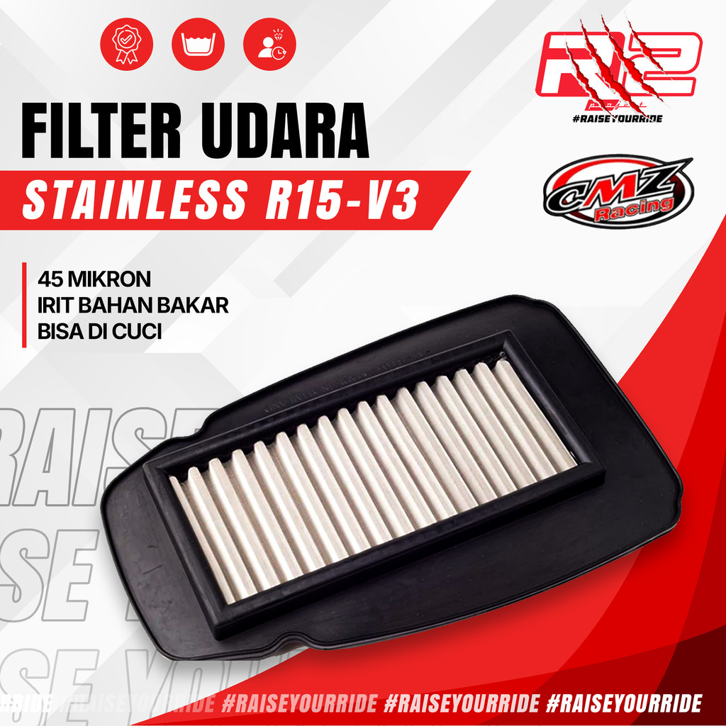 Air Filter R15 V3 VVA STAINLESS 45 MICRON Fuel Efficient Can Be Washed ...