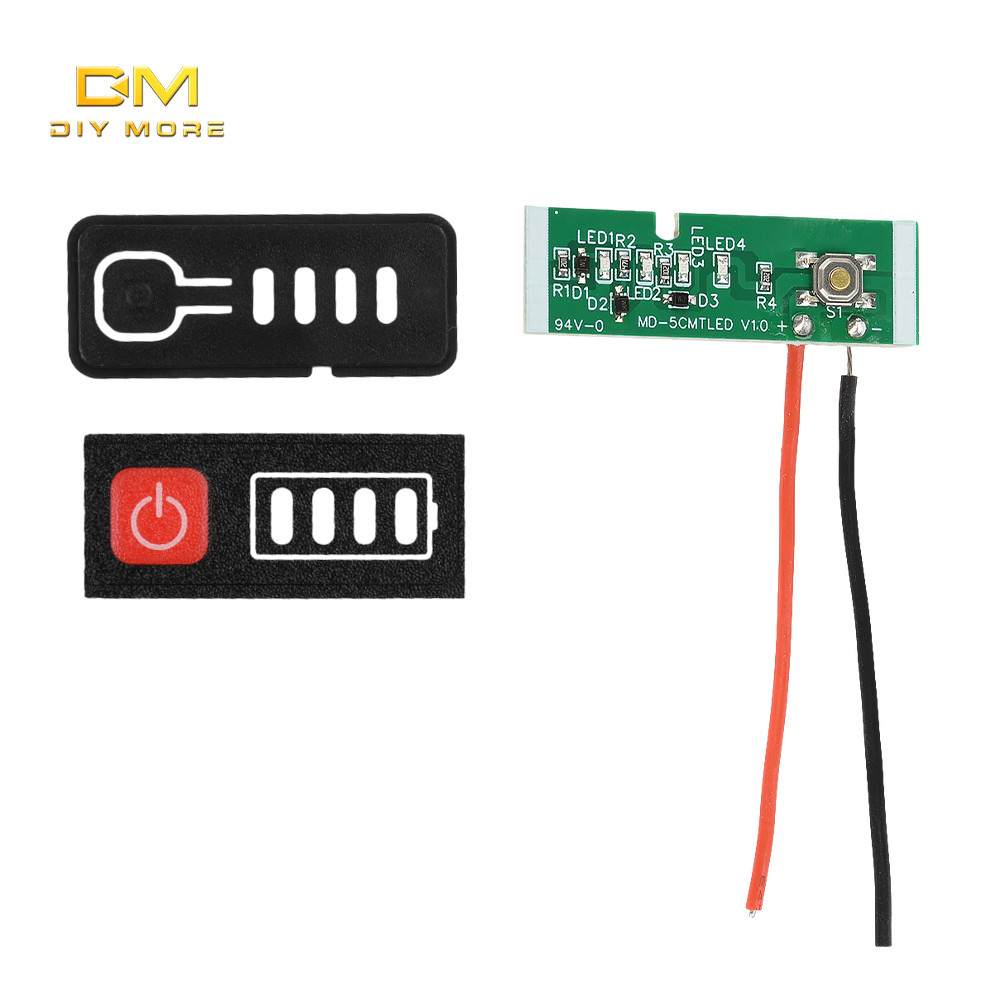 DIYMORE 5S 18V 21V Battery Capacity Indicator Module with Power Display ...