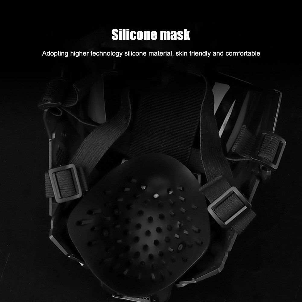 cheerfulhigh Full Face Mask Breathable Cyberpunk Cosplay Mask Removable ...