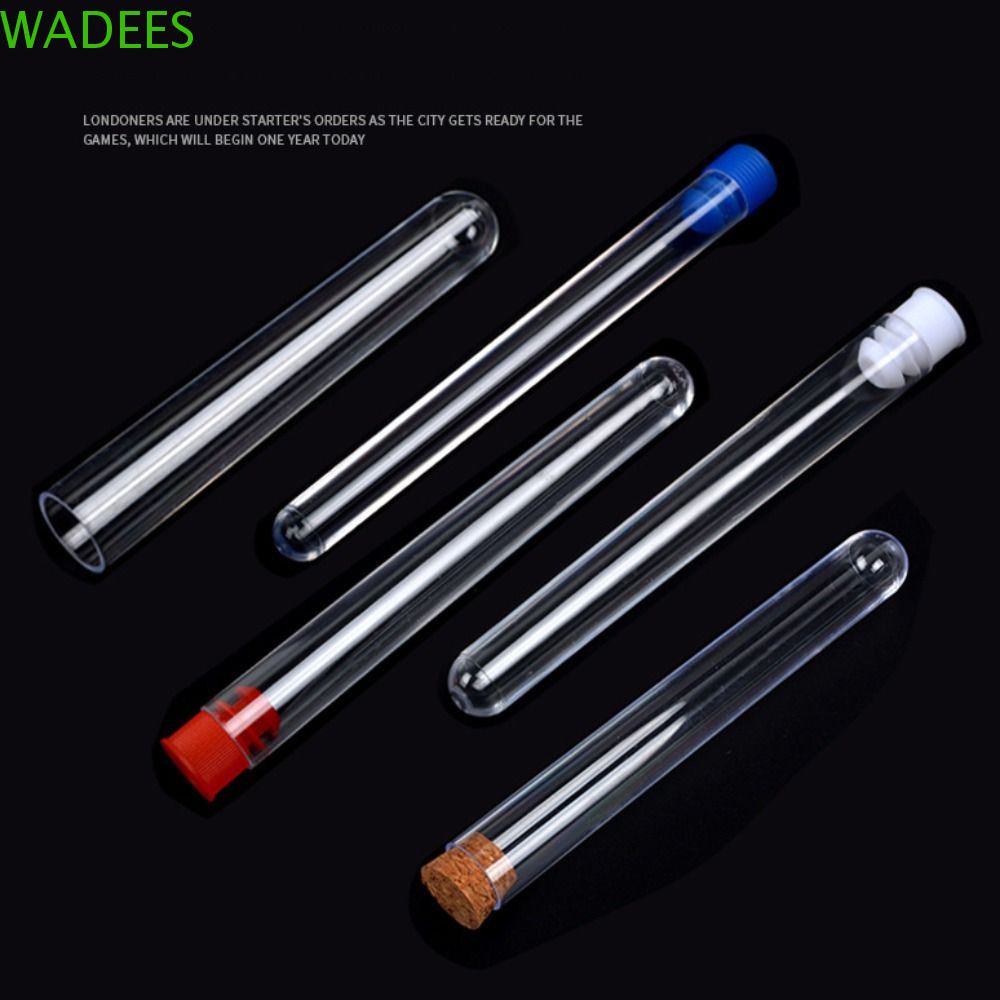 WADEES Plastic Test Tubes, With Screw Cap Transparent Laboratory Test ...