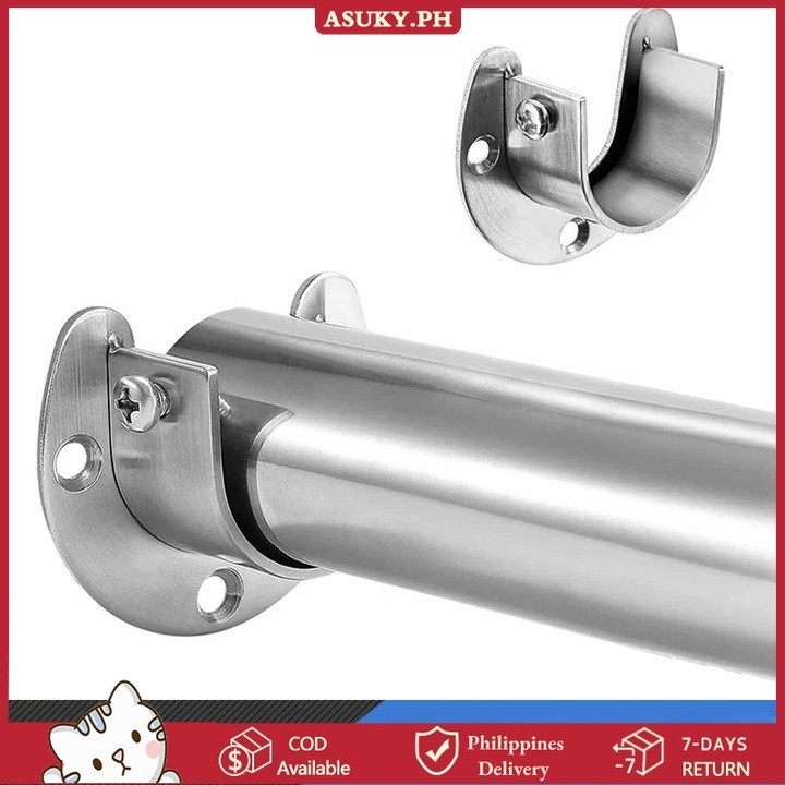 Stainless Steel Clothes Rail Closet Rail Curtain Rod Round Tube U ...