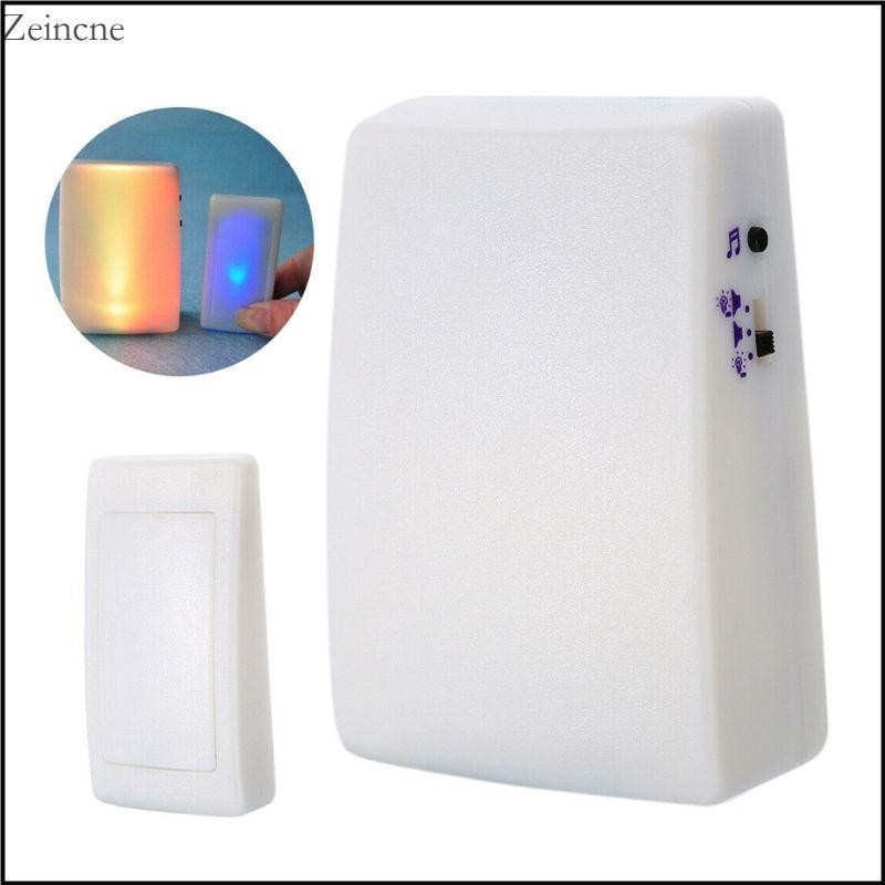 Zein Home Wireless Doorbell 7 Color Flash Music Doorbell for Elderly ...
