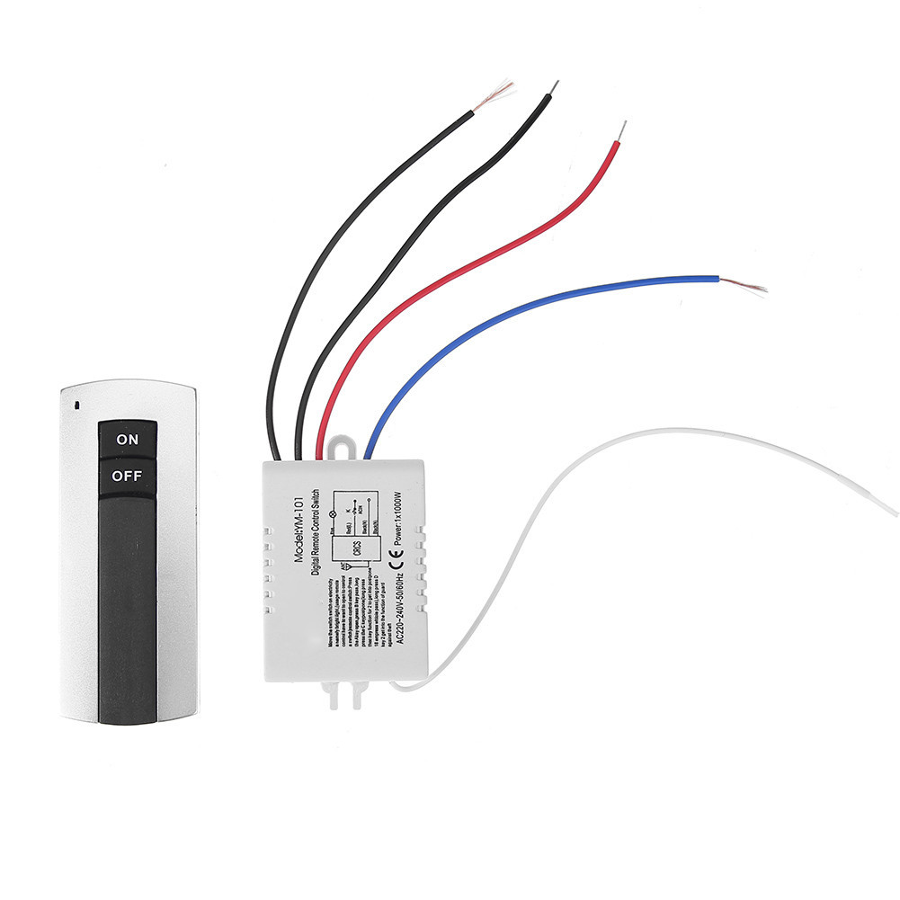 1 Channel ON/OFF 220V Digital Wireless Remote Control Switch for Light ...
