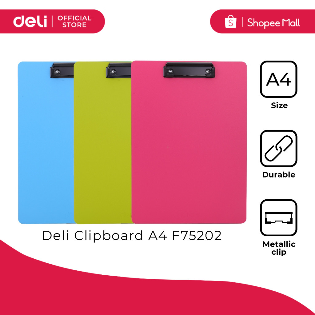 Deli F75202 Clipboard A4 | Shopee Philippines