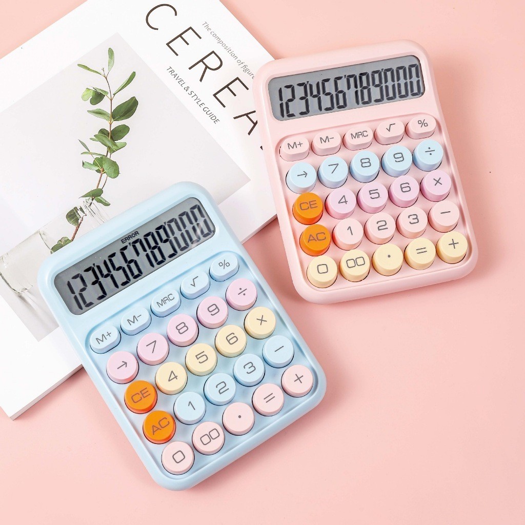 Cute Colorful Basic Calculator Large Display and Button 1pc (Random ...