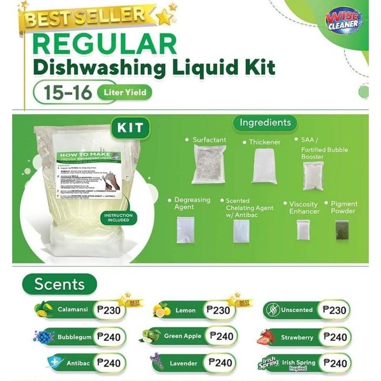 Wise Cleaner Dishwashing Liquid Kit | Shopee Philippines