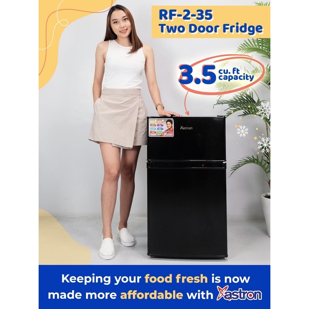 Astron RF235 Two Door Refrigerator - 3.5 cubic feet | Top Freezer ...