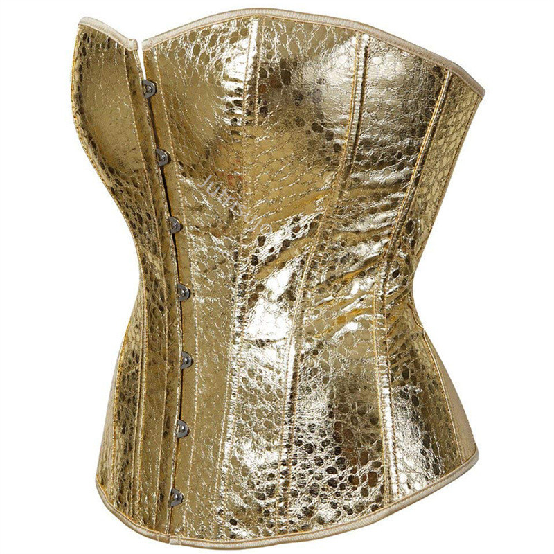 Corset and Bustier Top Faux Leather Front Zipper Shaper pu Synthetic ...