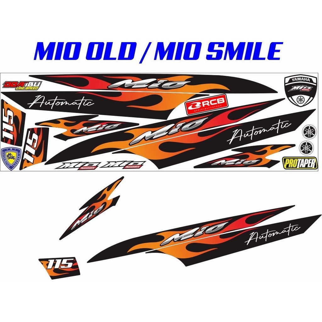 Variation Sticker/Motorcycle STRIPING MIO SMILE/YAMAHA MIO OLD 2007 ...