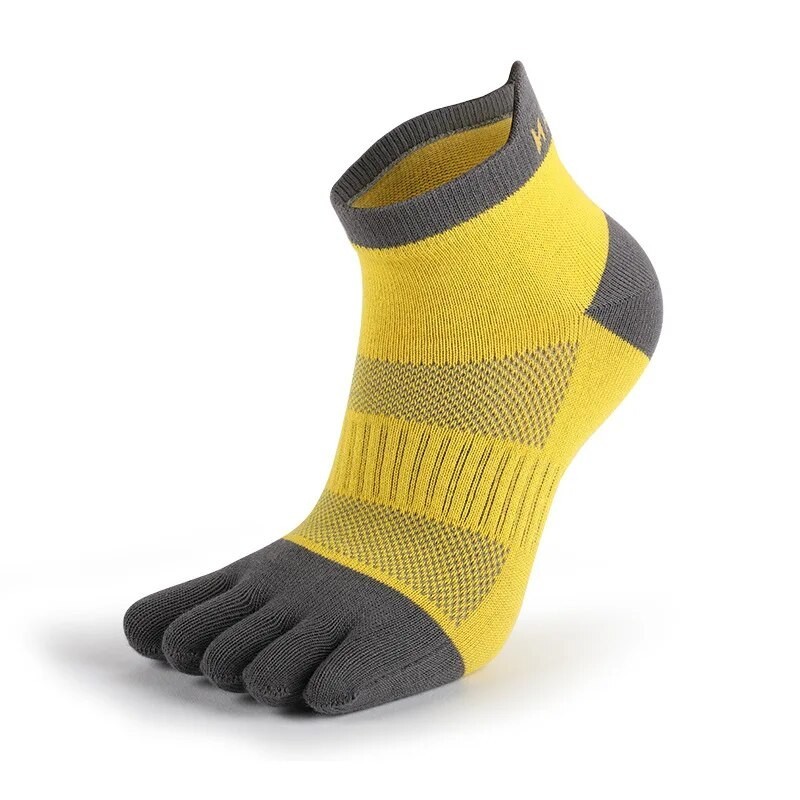 Low Cut Breathable Sweat-absorbing Five-fingered Socks anti-friction ...