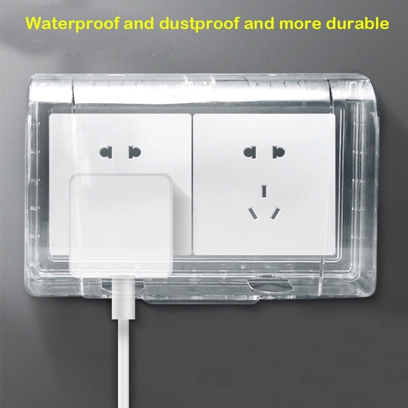 86 Type Double Socket Cover Electric Plug Socket Cover Waterproof ...