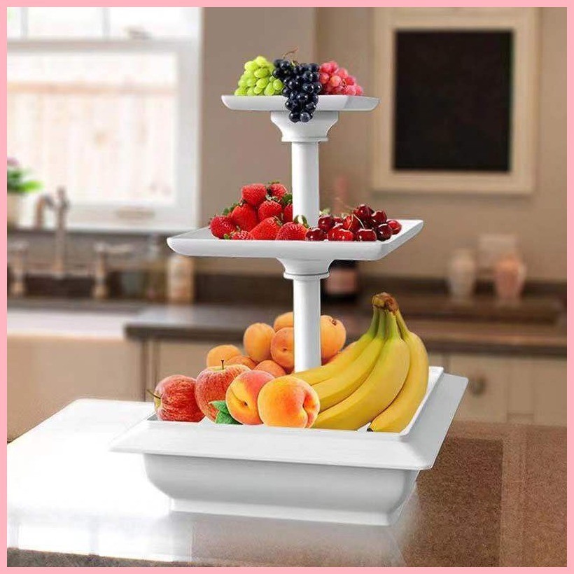 3-Tier Wilton Snack Server Square Party Cake Fruit Display Stand ...