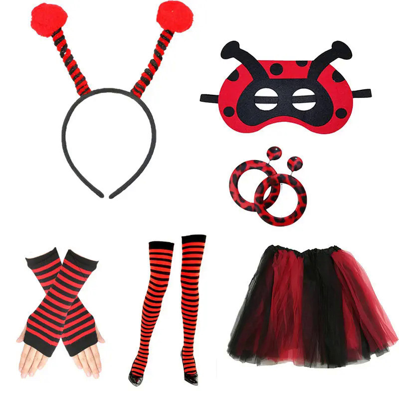 PESENAR Ladybug Headband Ladybug Wings and Masks Ladybug Costume Set ...