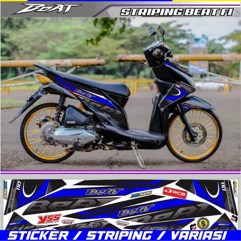Beat PGM-FI STICKER STRIPING BEAT FI 2013 2016/variation Of Motorcycle ...