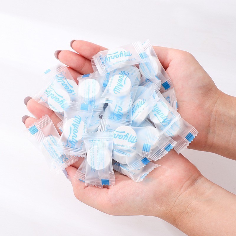 Mini Compressed Towel Disposable Face Mask Cleansing Towel Non-woven ...
