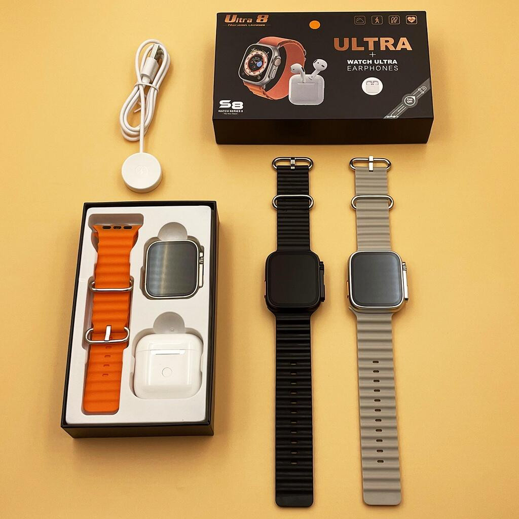 S8 Ultra Smart Watch TWS 2 in 1 BT Headset Call Smart Watch 2inch ...