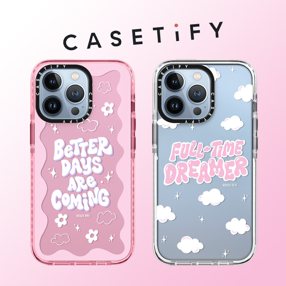 CASETIFY Pink Clouds English TPU Phone Case For iPhone 15 Pro Max 14 ProMax plus 13 12 12Pro ...