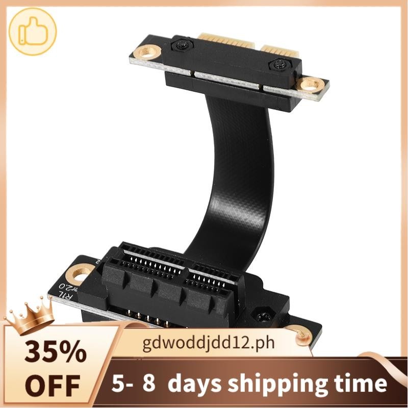 PCIE X1 Riser Cable Dual 90 Degree Right Angle PCIe 3.0 X1 to X1 ...