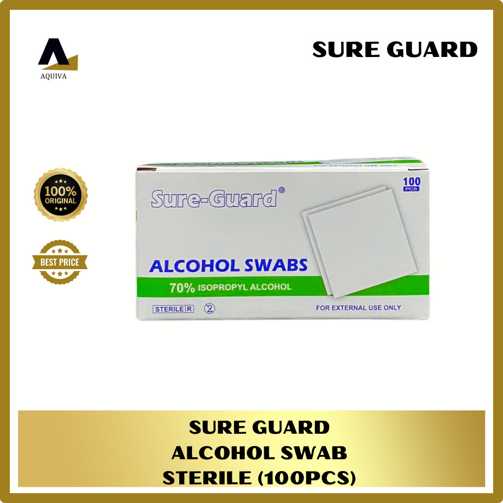 Sure Guard Alcohol Swabs (1 Box - 100pcs) | Shopee Philippines