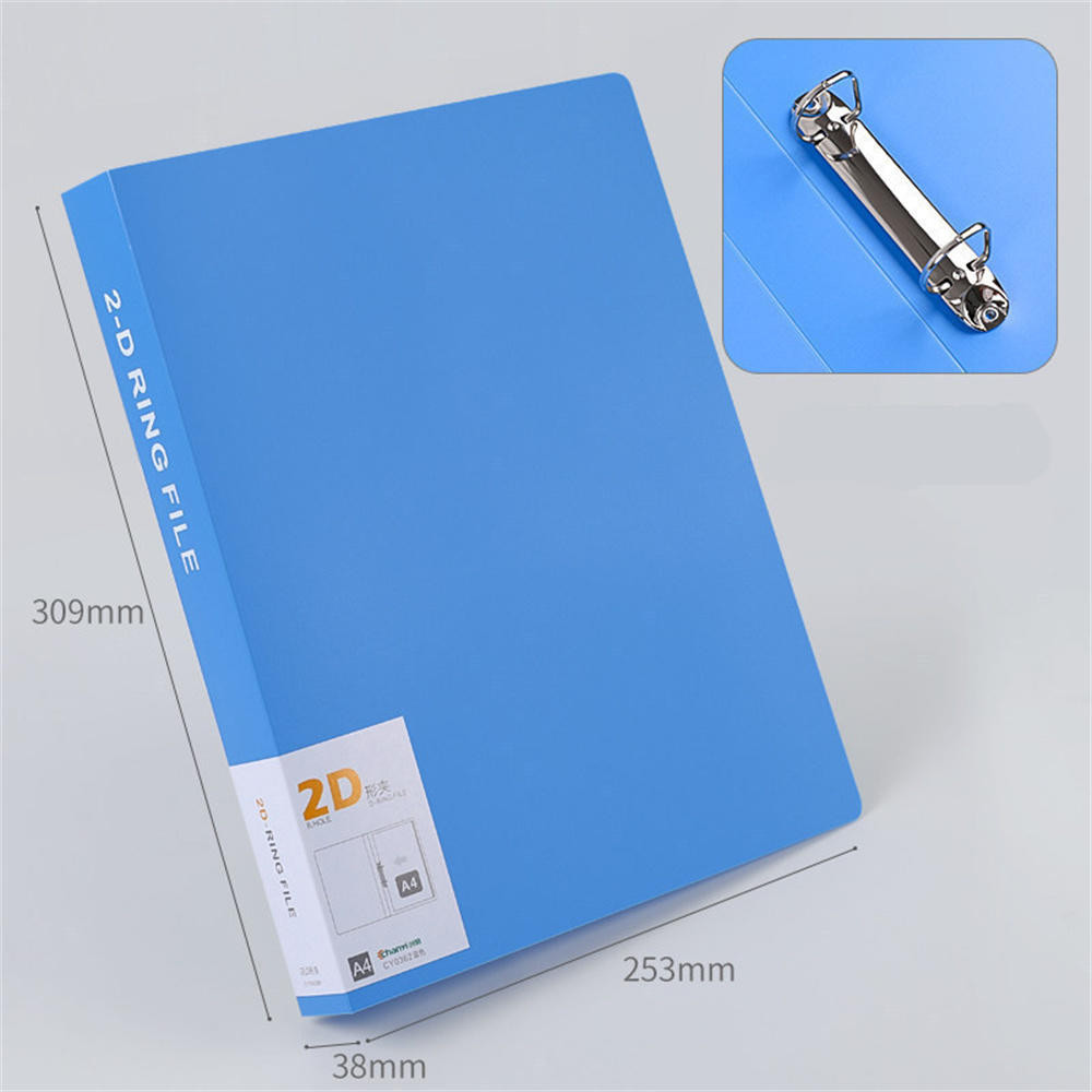 A4 Transparent Binder D-Type Punch Folder Office Storage File Ring ...