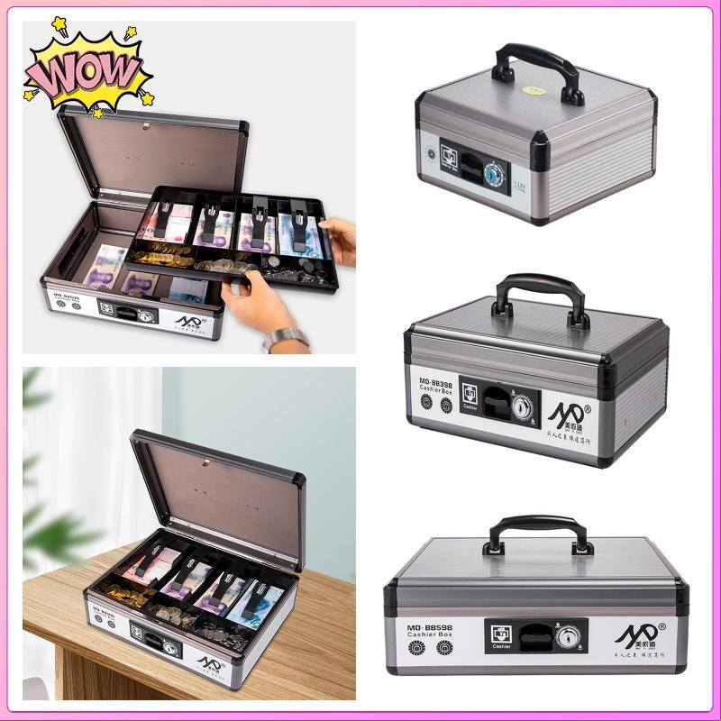 [ Box with Lock and Tray Checks Receipts Storage Removable Tray Money ...