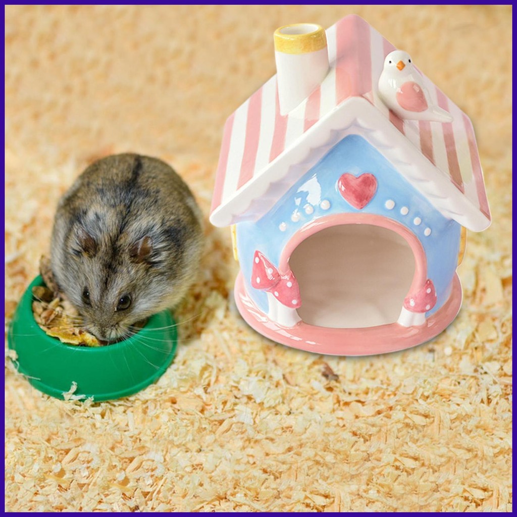 Ceramic Hides for Hamsters Cool Bed Hamster Home Creative Chinchilla ...