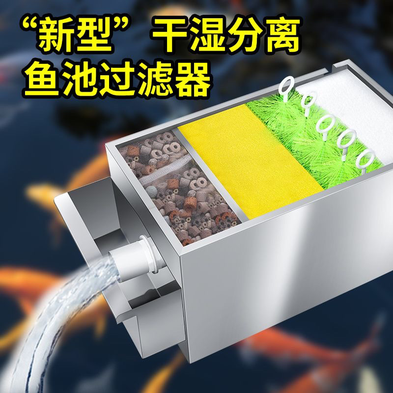 Fish Pond Filter Box Water Circulation Outdoor Stainless Steel ...