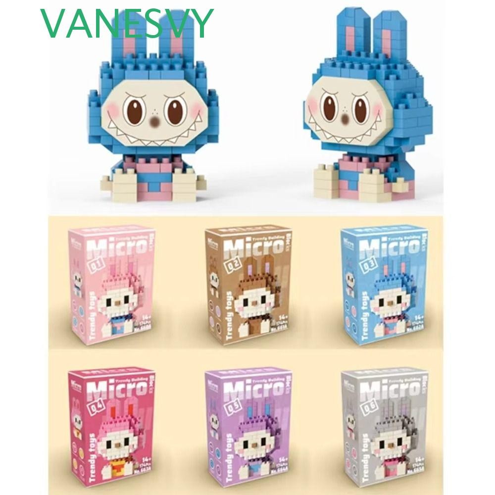 VANESVY 3pcs Labubu Building Blocks, Random Type Small Particle Labubu ...