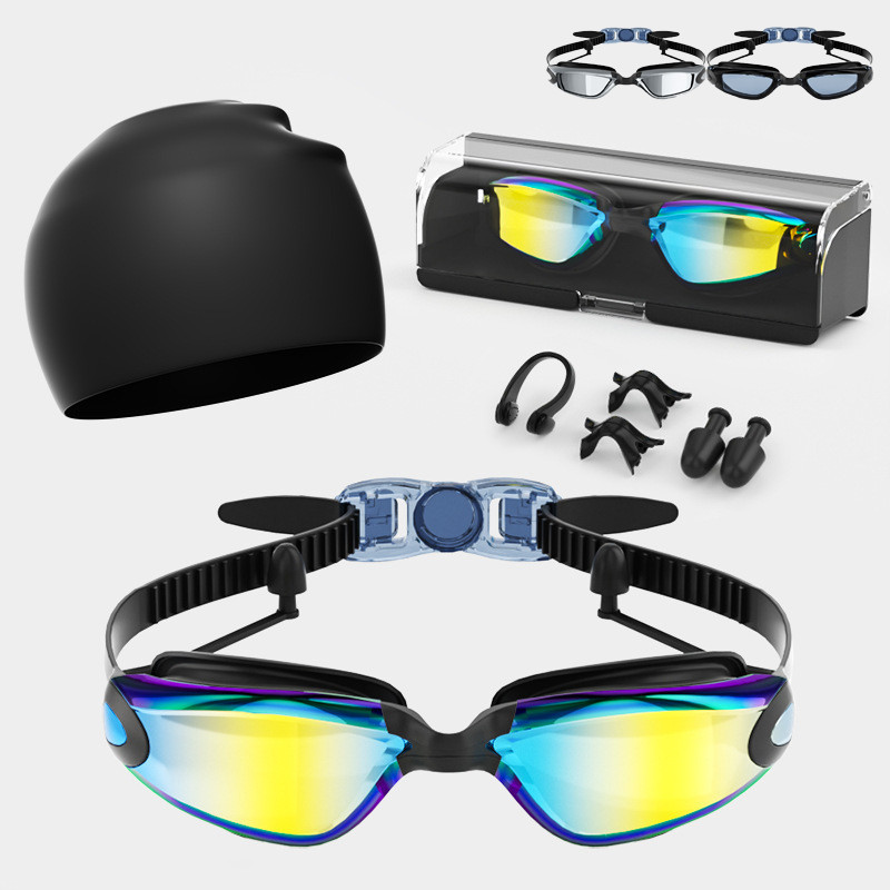5 in 1 HD Goggles for Swimming Adult Swimming Goggles with Ear Plug ...