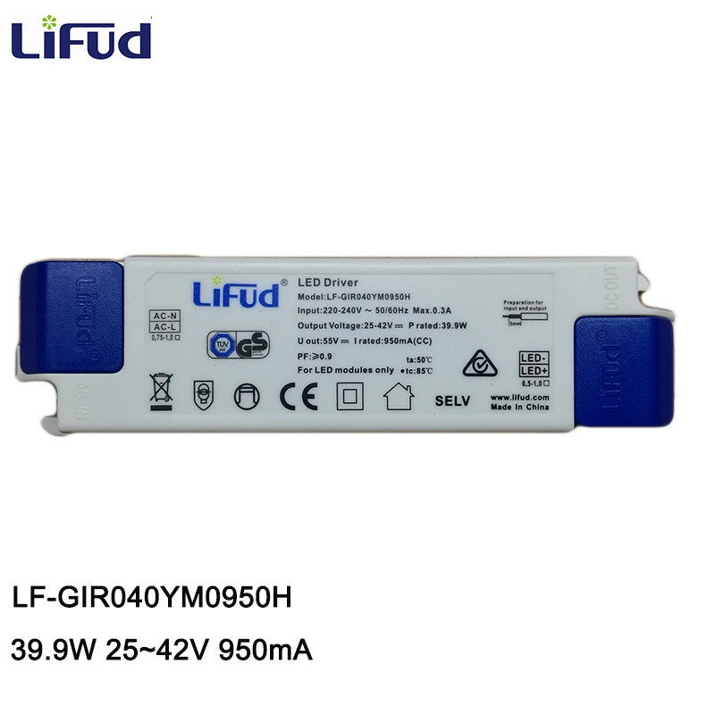 Lifud no flicker LED Driver 40W 950mA DC 33-40V AC220-240V LED power ...