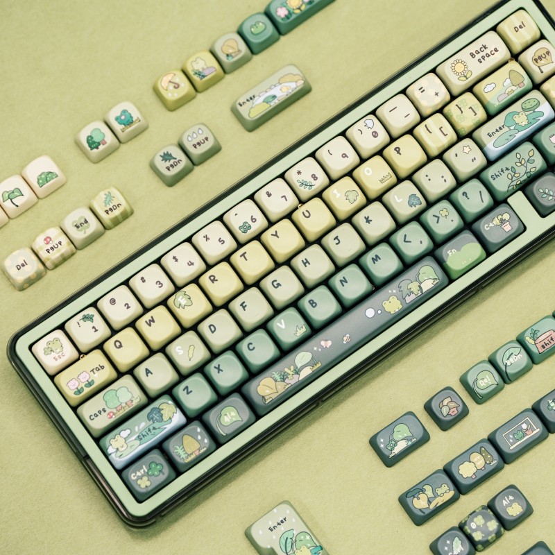 Kiiboom Rain Frog PBT key cap original factory cute 68/75/98 mechanical ...
