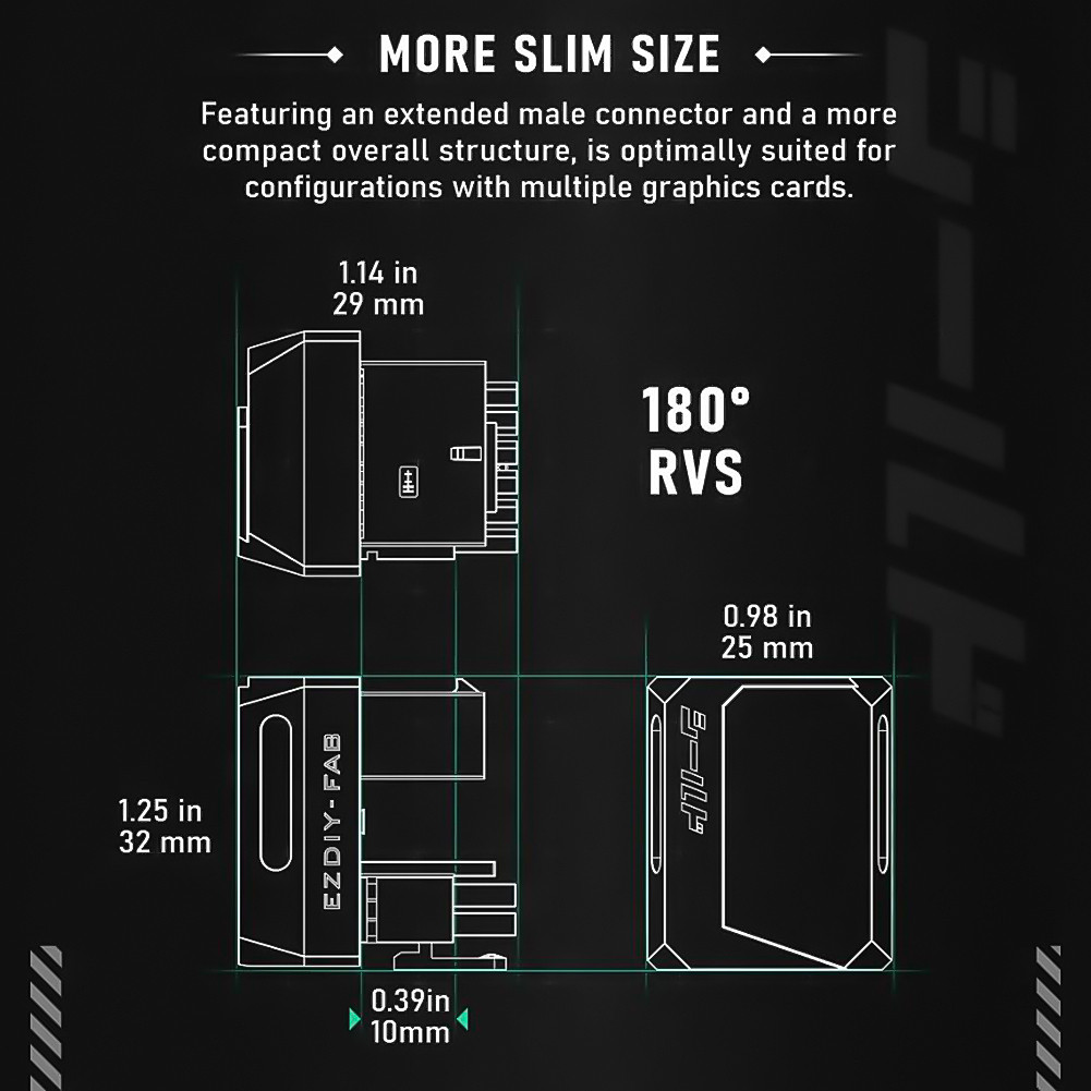 12VHPWR 180 Degree Angled Adapter 600W for 12+4pin RTX 3090Ti 4070Ti ...