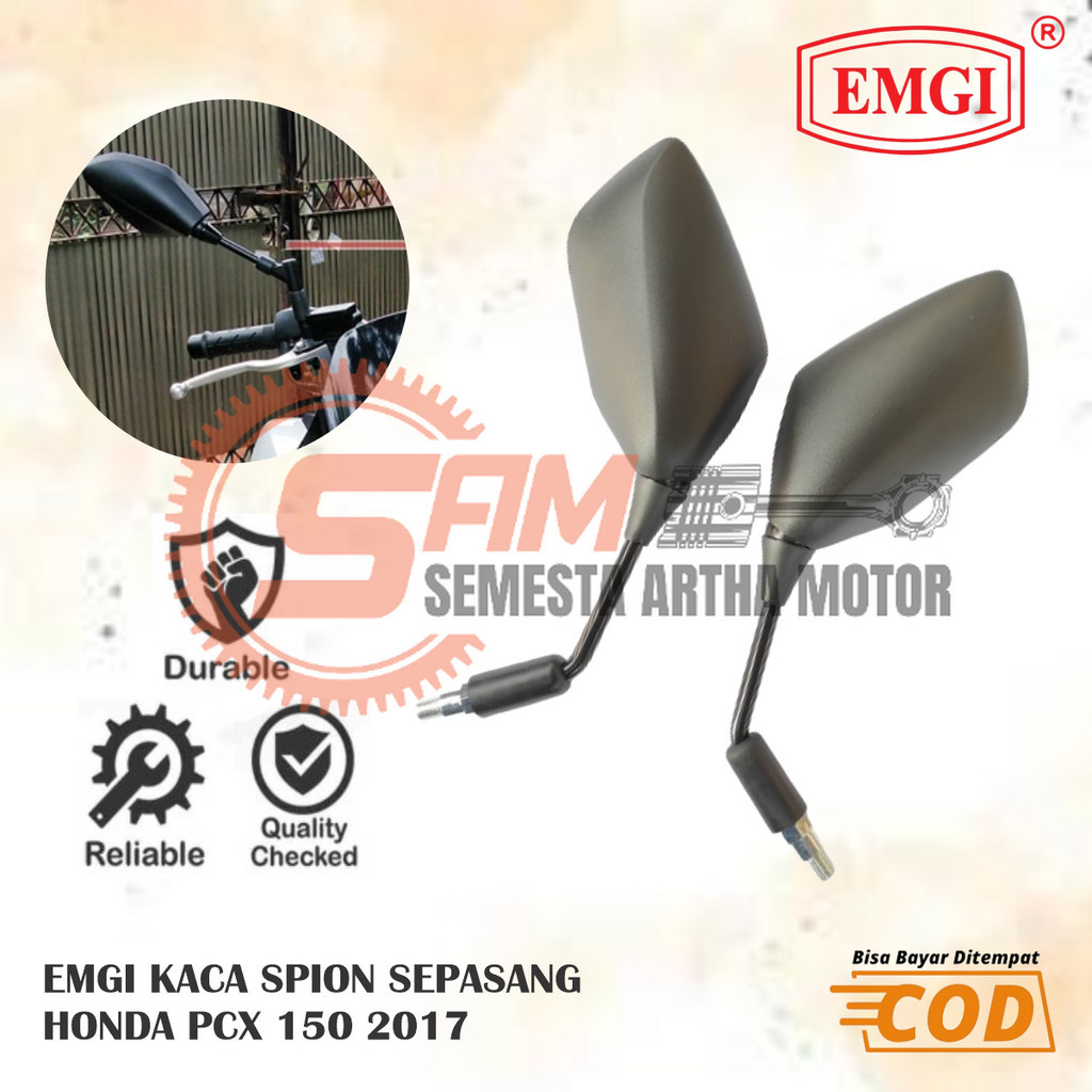EMGI Honda PCX 150 2017 Rear View Mirror Set of Universal Poles for ...