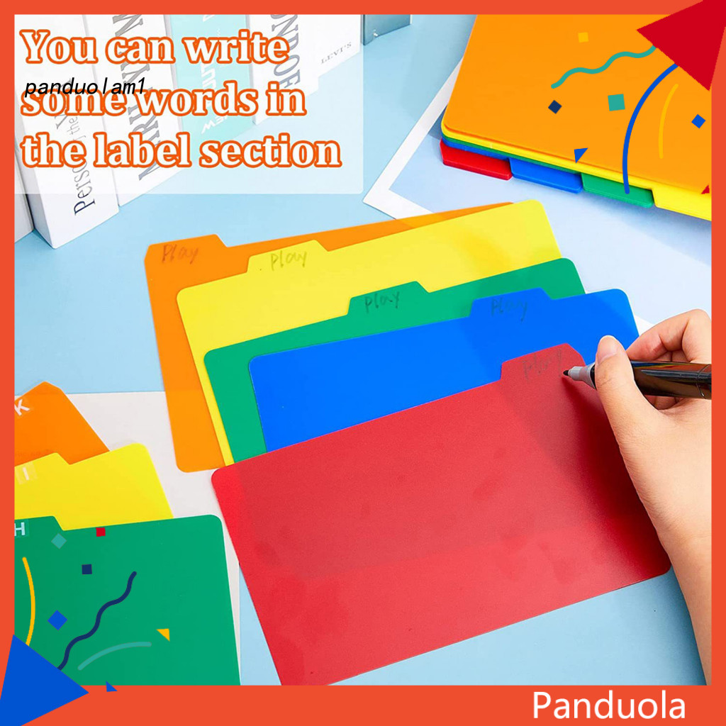 PANDU Index Card Organizer Colorful Index Card Dividers Colorful Self ...