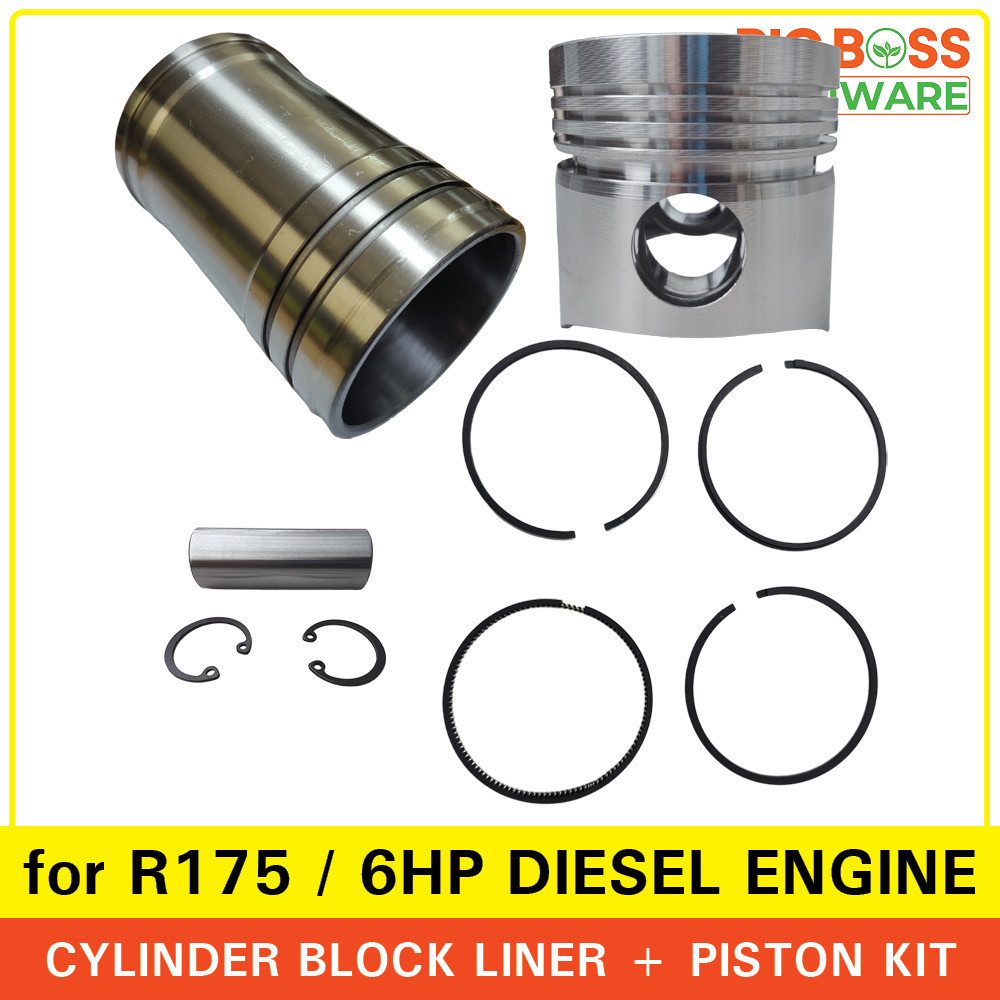 BBA Cylinder Block Liner + Piston Kit for R175 - 6HP Watercooled Diesel ...