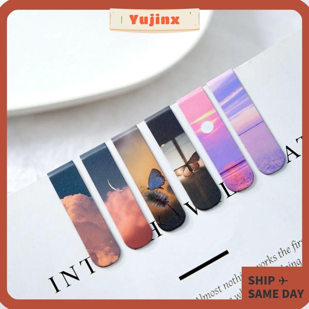 YUJINX 2Pcs Magnetic Bookmarks, Cute DIY Book Page Clips, Stationery ...