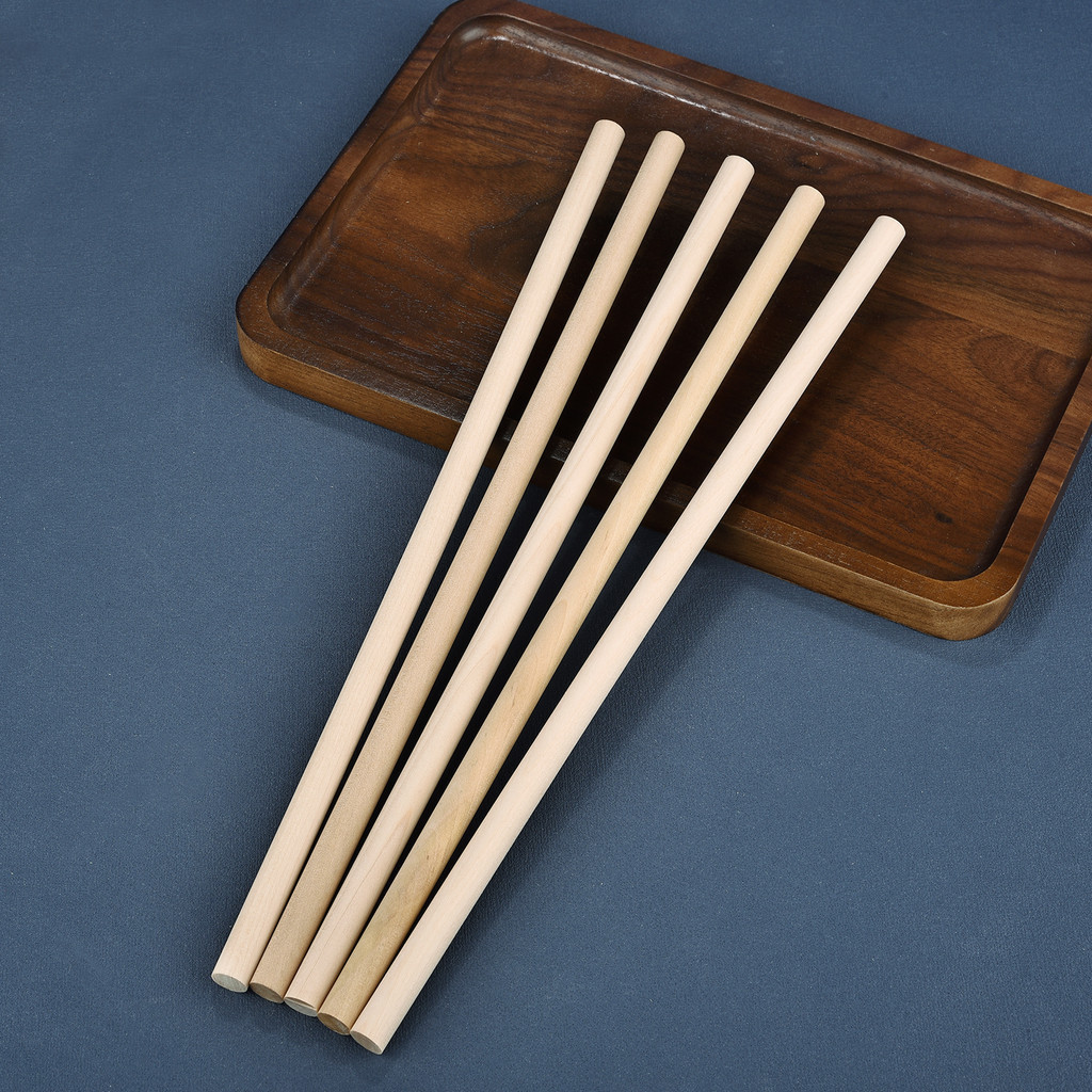 Round Wooden Stick 300mm Long DIY Wood Handmade 4/6/8/10/12/14mm ...