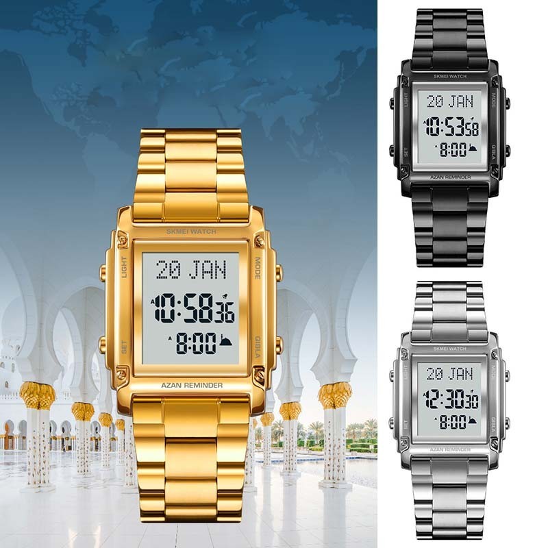 Muslim Digital Watch for Prayer Qibla Compass Hijri Calendar Quran ...