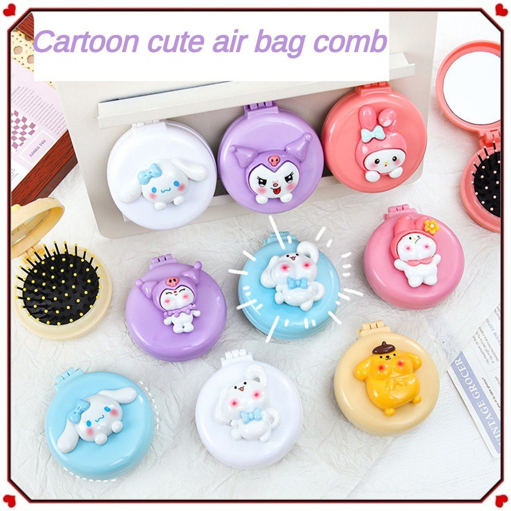Kawaii Sanrio Integrated Comb Mirror Portable Handheld/Folding Cute My ...