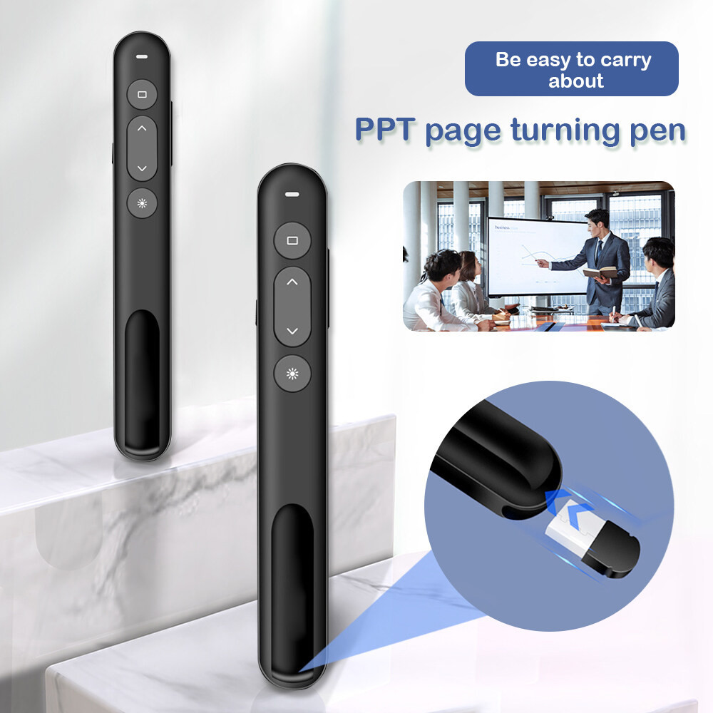 Wireless PPT Presenter 2.4GHz USB Presentation Remote Control Page ...