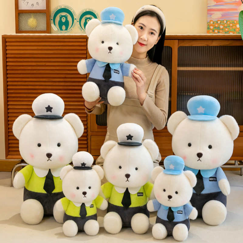 cute teddy bear stuffed toy police teddy bear bear doll bear plush toy ...