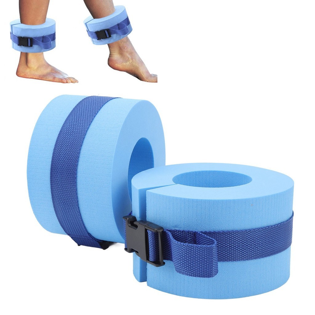 SPR-2Pcs EVA Foam Swim Aquatic Cuffs Water Aerobics Float Ring Ankles ...