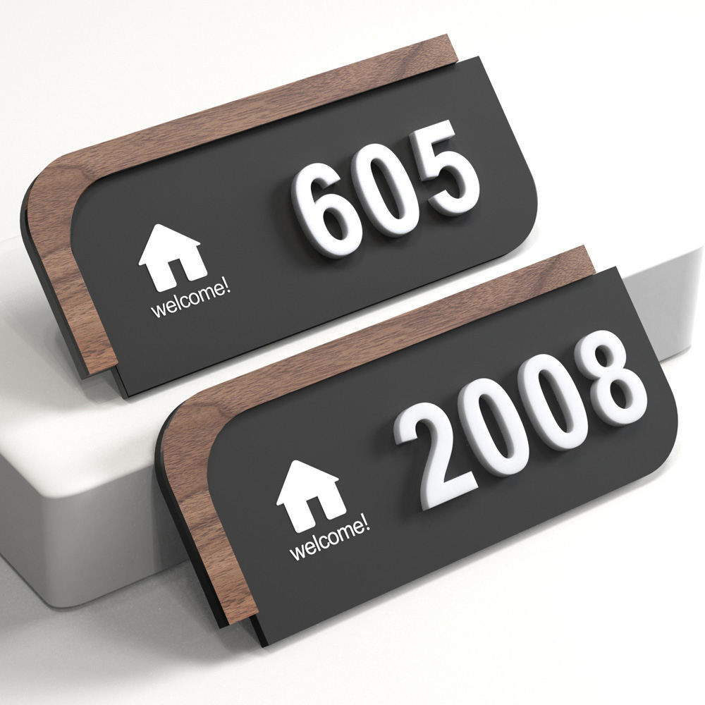 Apartment House Number Acrylic House Number Plate Customized Dormitory ...