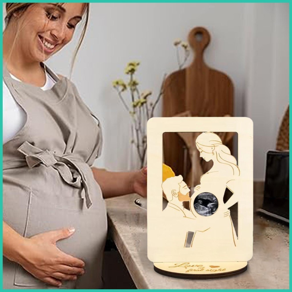 Baby Ultrasound Picture Frame Pregnant Mother Shape Sonogram Keepsake ...