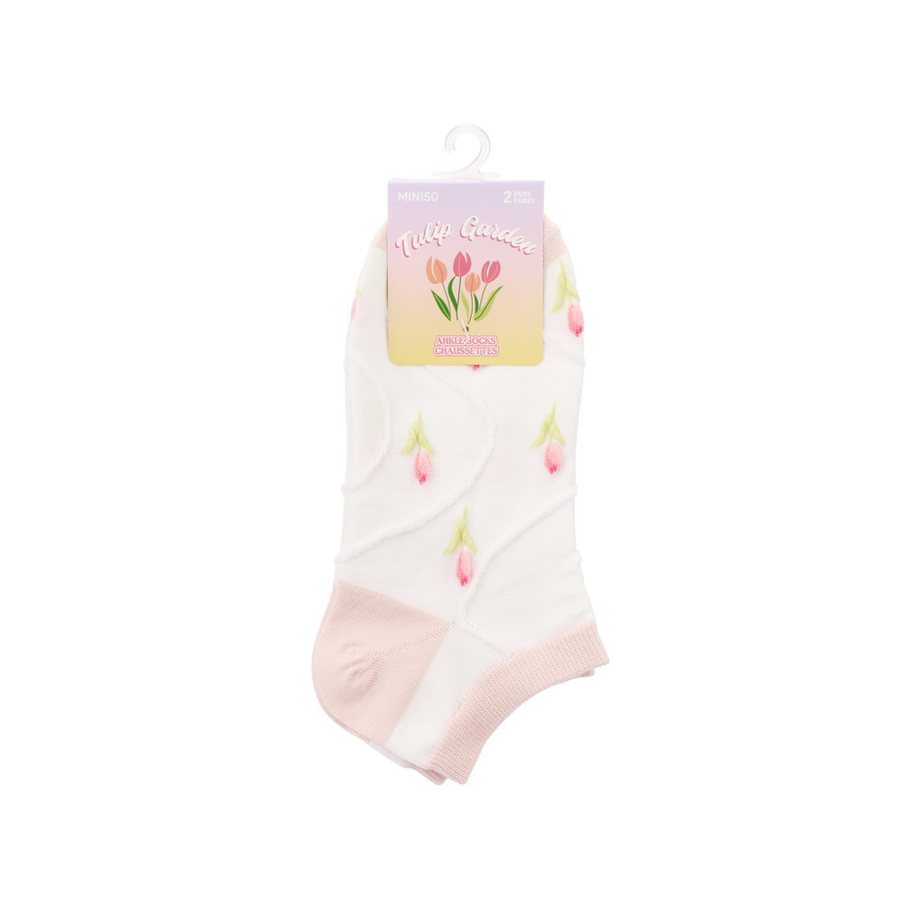 MINISO Tulip Garden Collection Ankle Socks 2 Pairs B | Shopee Philippines